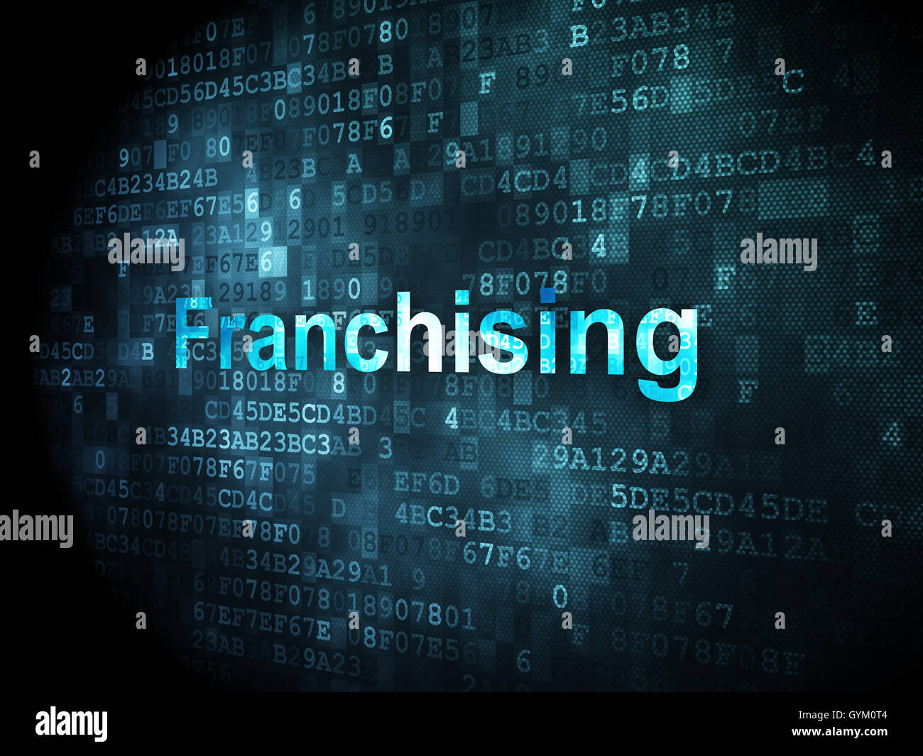 Finance concept: Franchising on digital background Stock Photo - Alamy