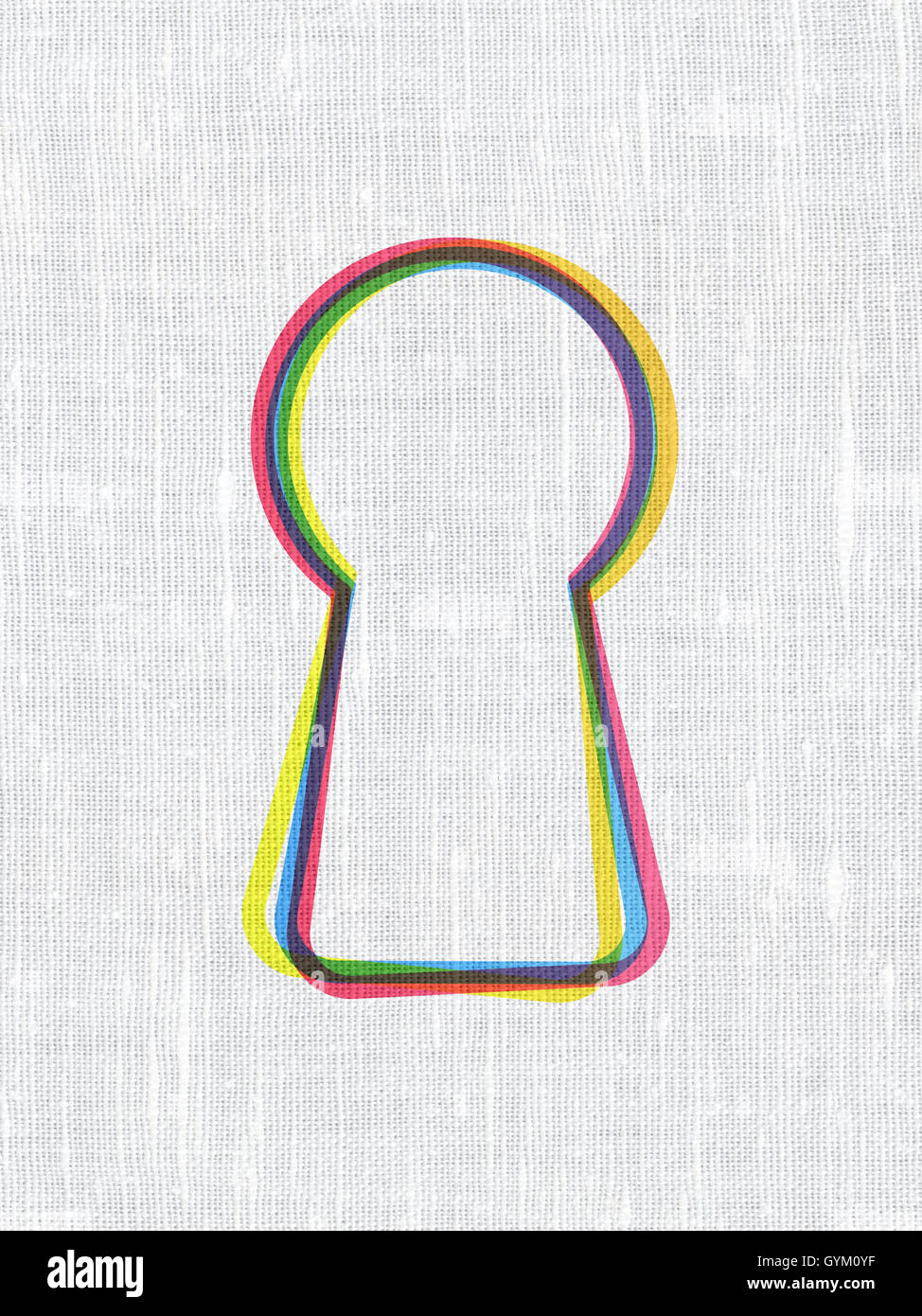 Privacy concept: Keyhole on fabric texture background Stock Photo - Alamy