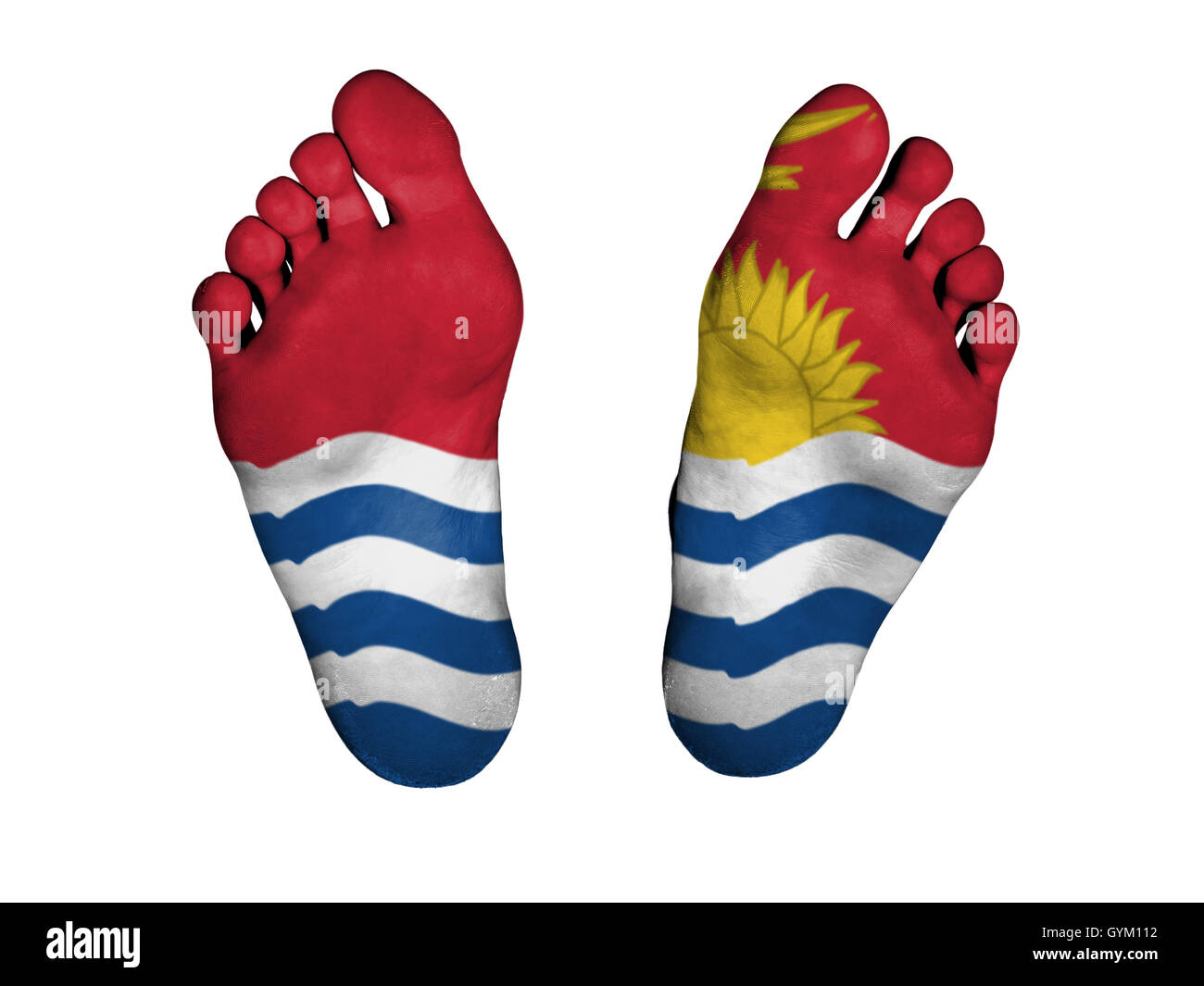Feet with flag Stock Photo - Alamy