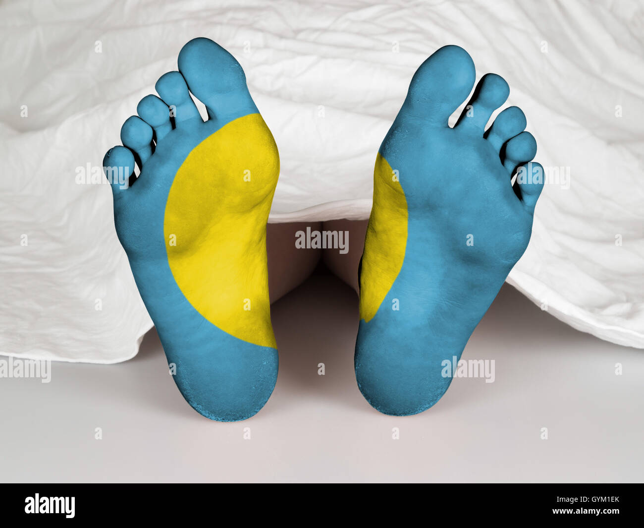 Feet with flag Stock Photo - Alamy