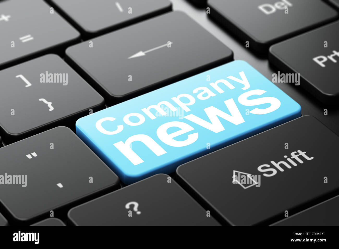 News concept: Company News on computer keyboard background Stock Photo ...