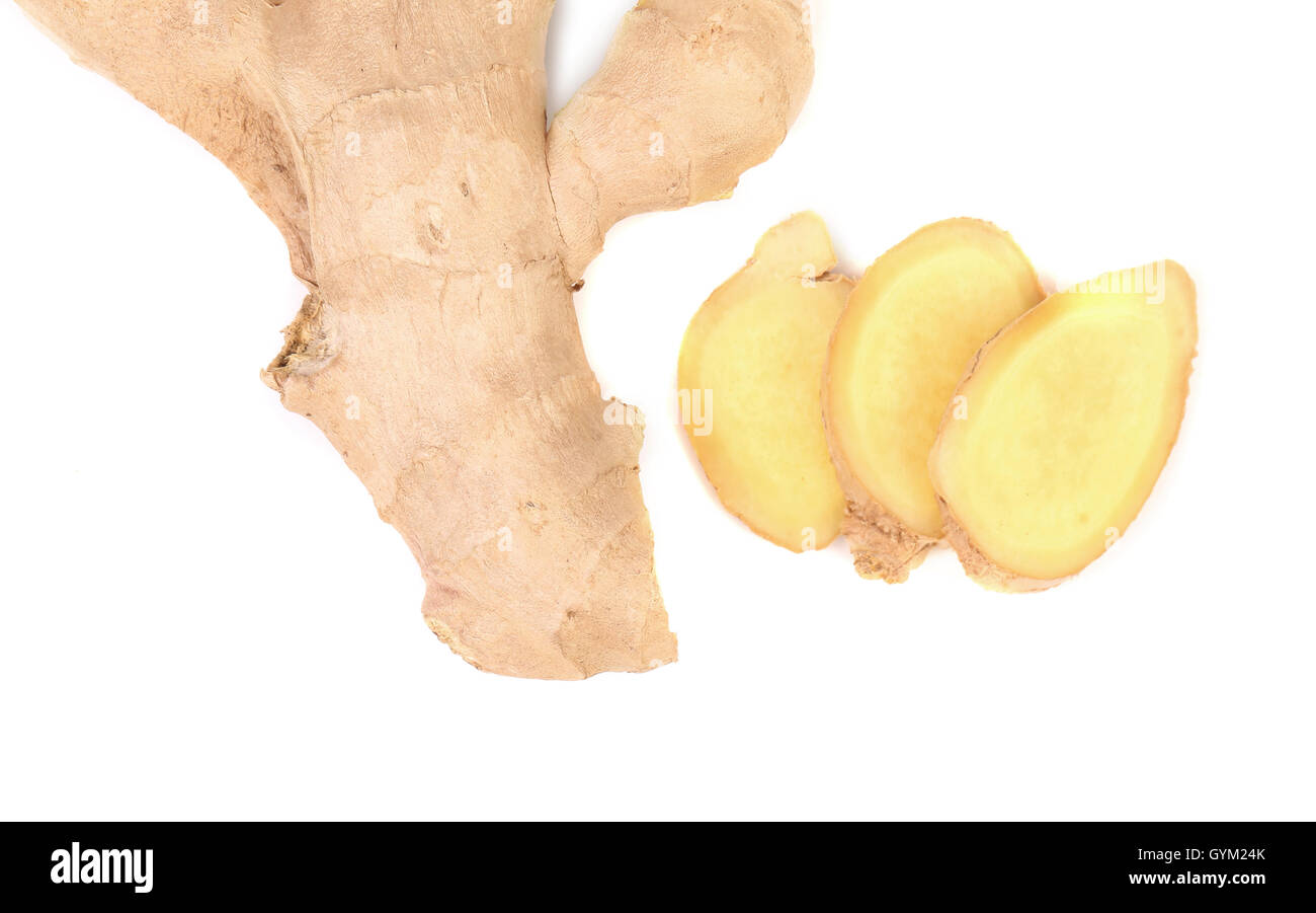 Fresh ginger and slices Stock Photo - Alamy
