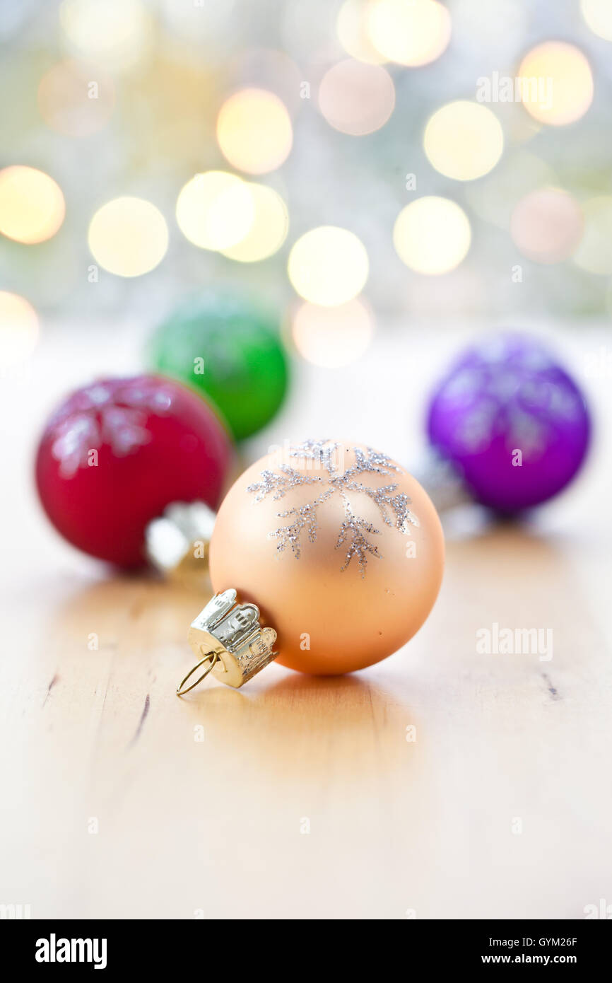 Colorful christmas baubles Stock Photo - Alamy