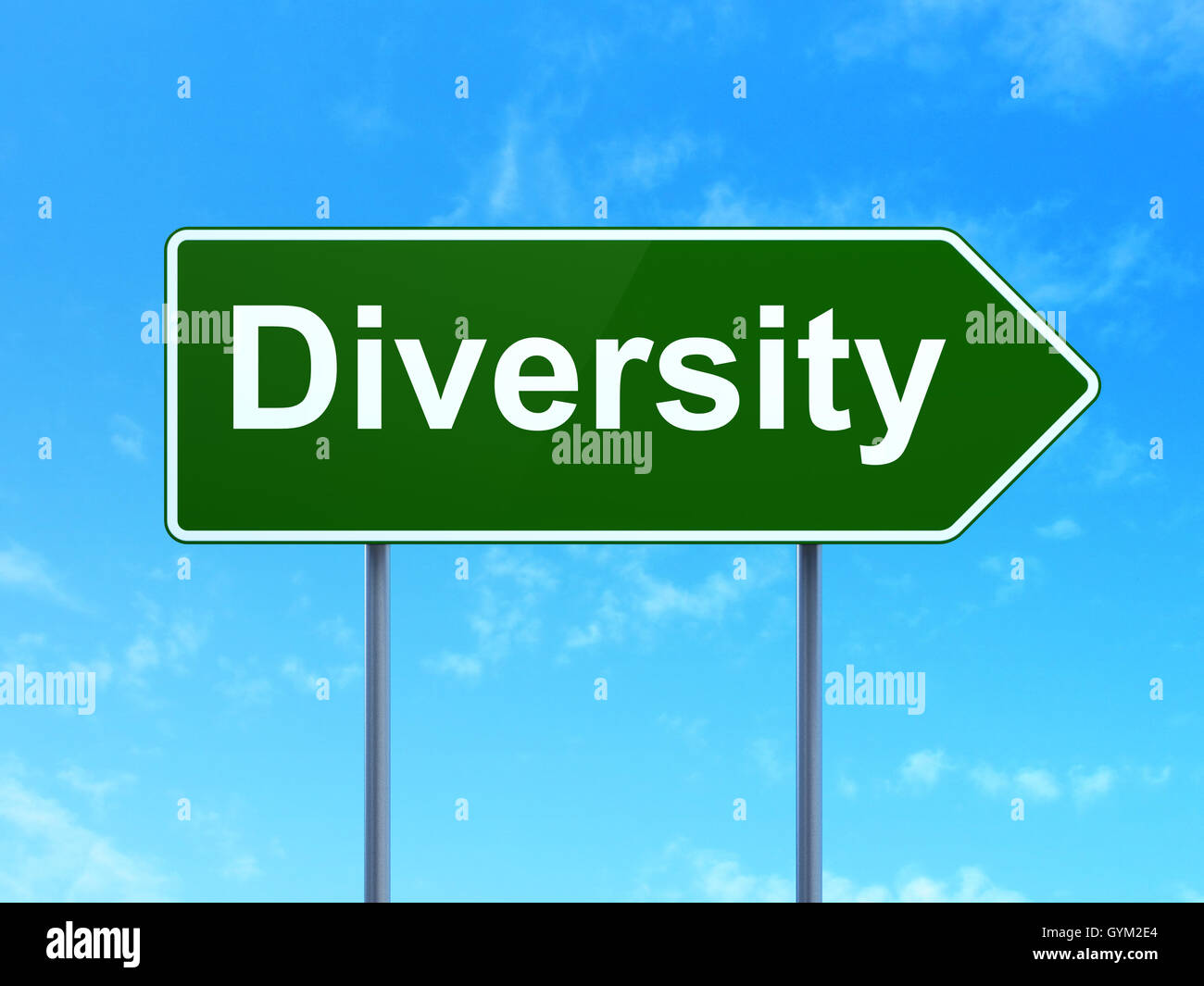 Business concept: Diversity on road sign background Stock Photo - Alamy