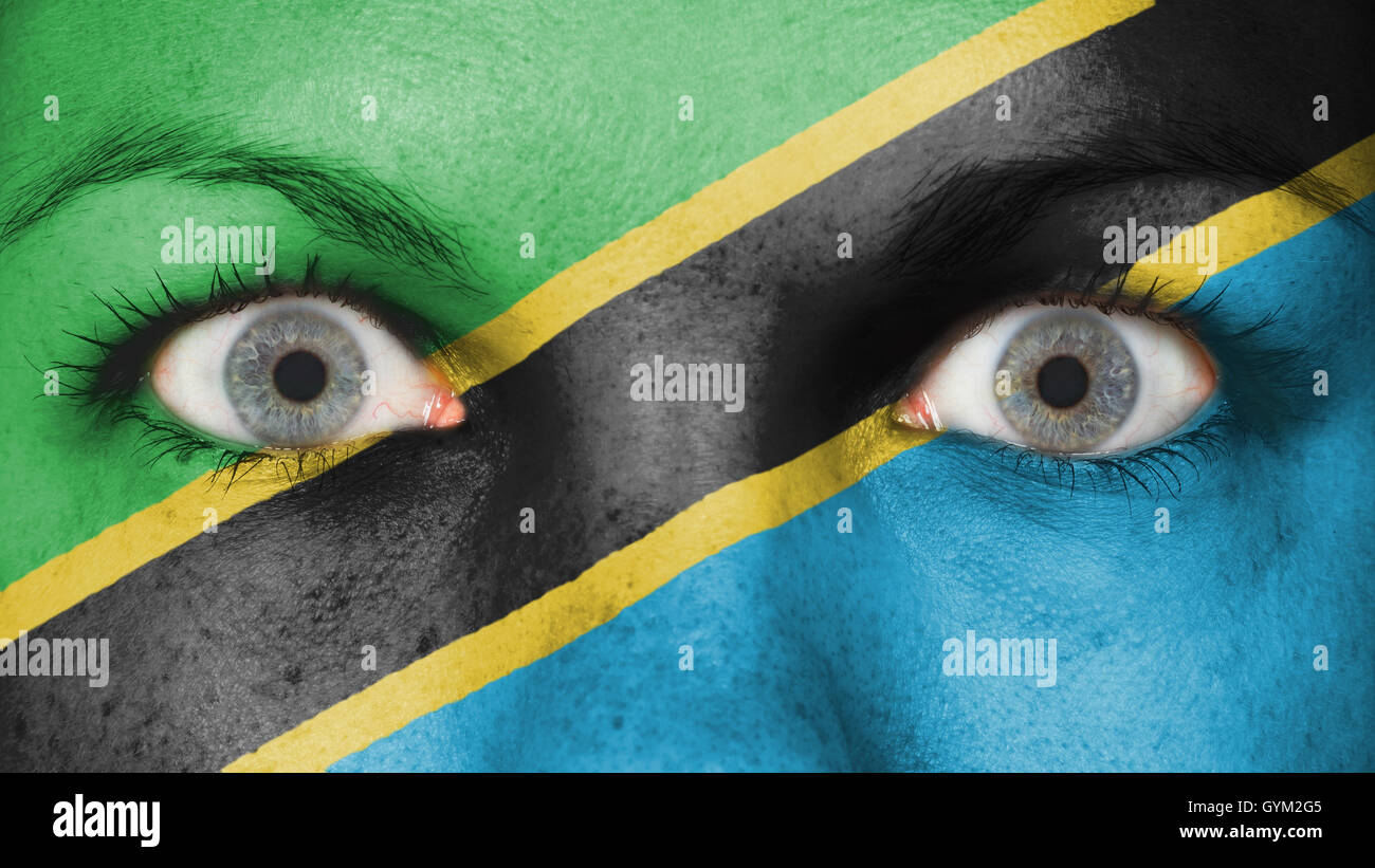 Close up of eyes with flag Stock Photo - Alamy