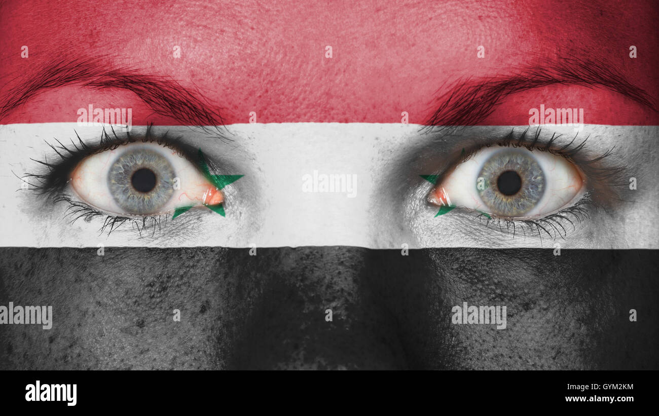 Close up of eyes with flag Stock Photo - Alamy