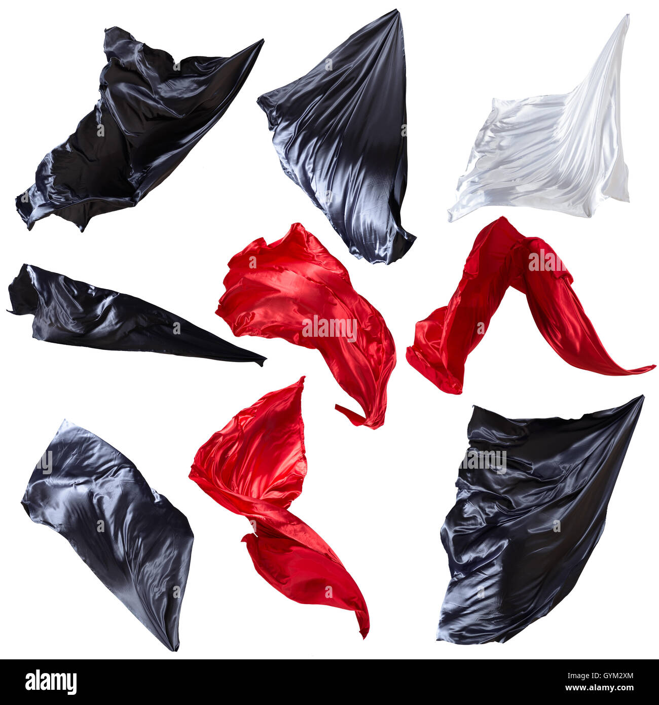 collection curly pieces of cloth Stock Photo - Alamy