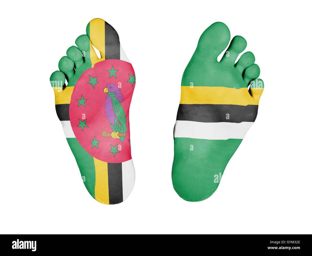 Feet with flag Stock Photo - Alamy