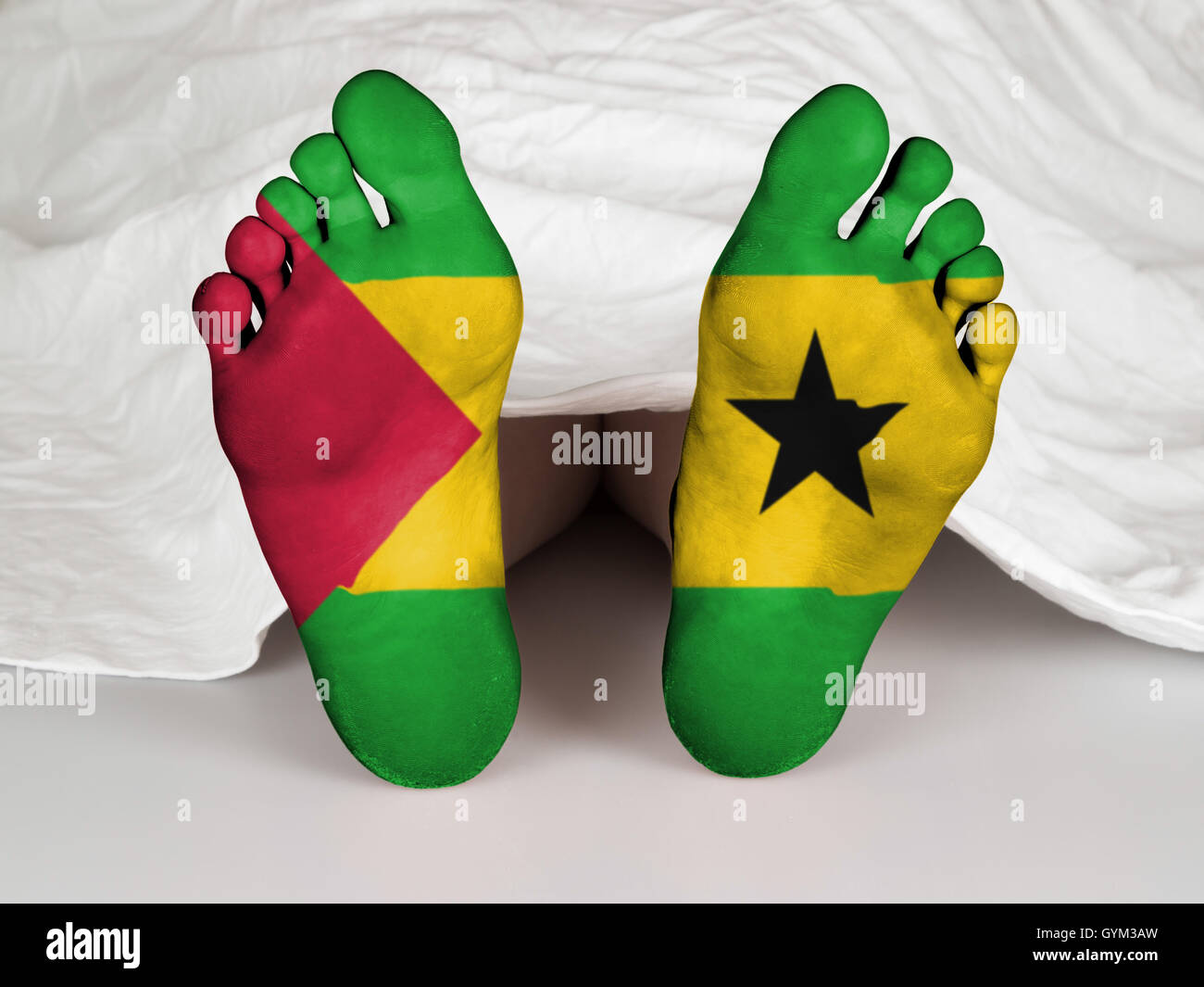 Feet with flag Stock Photo - Alamy