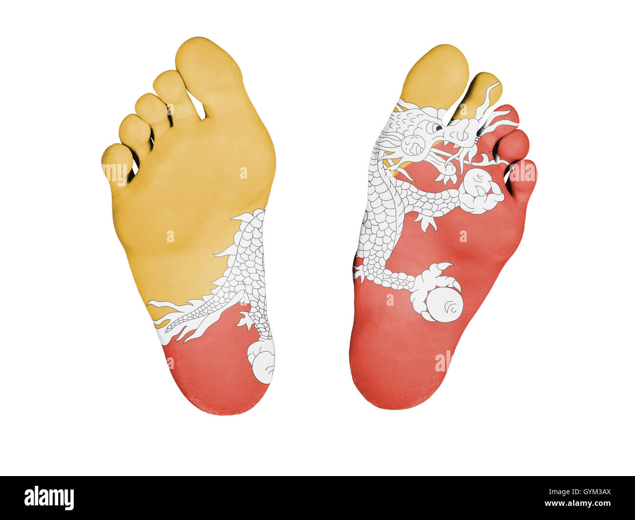 Feet with flag Stock Photo - Alamy