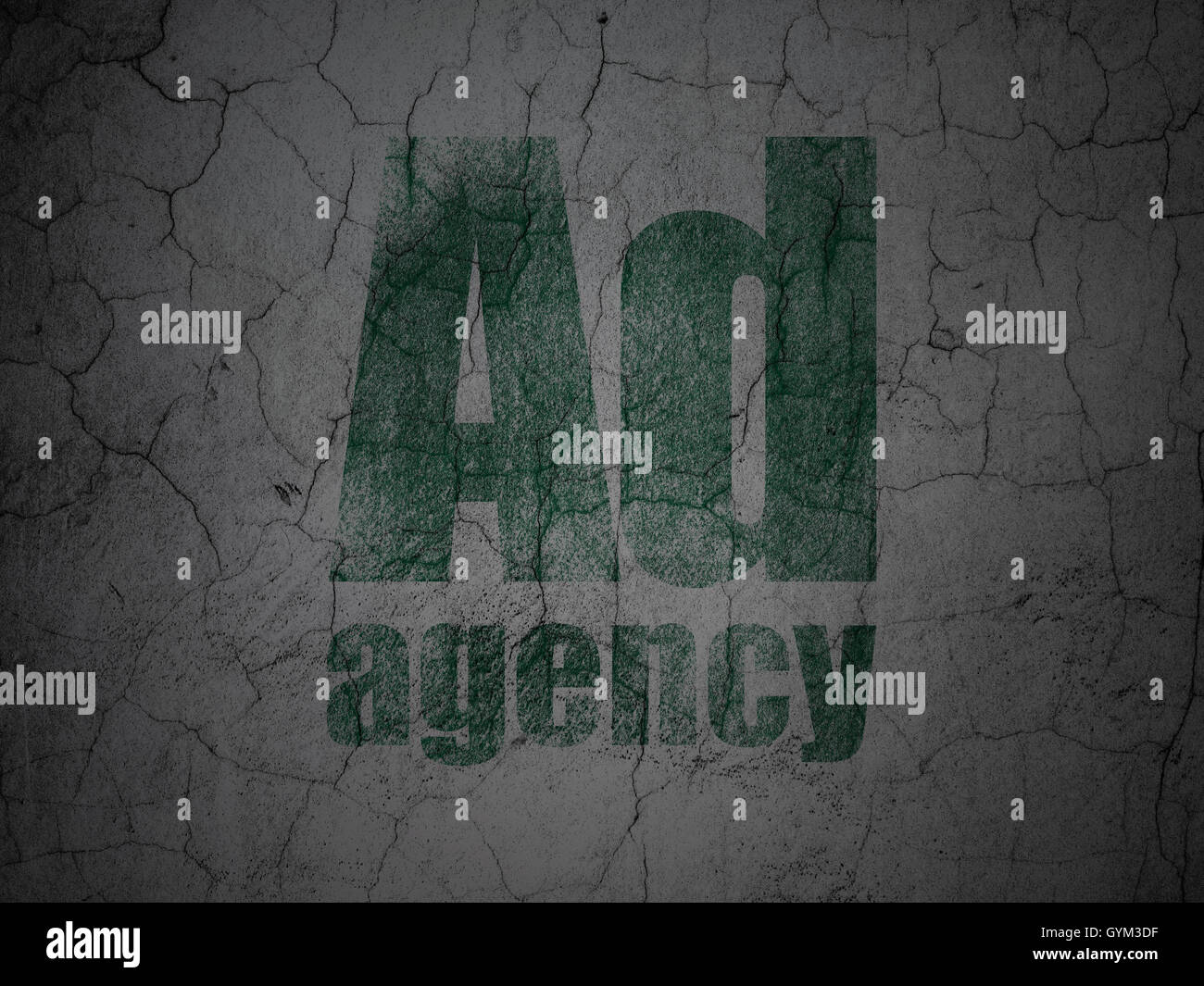 Advertising concept: Ad Agency on grunge wall background Stock Photo ...