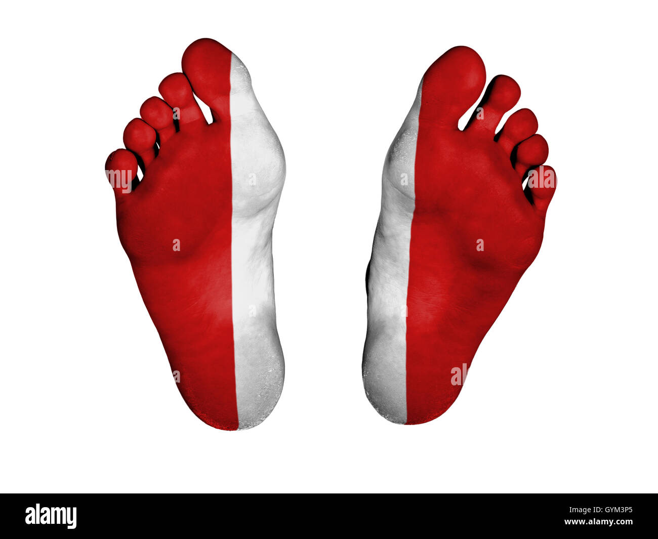 Feet with flag Stock Photo - Alamy