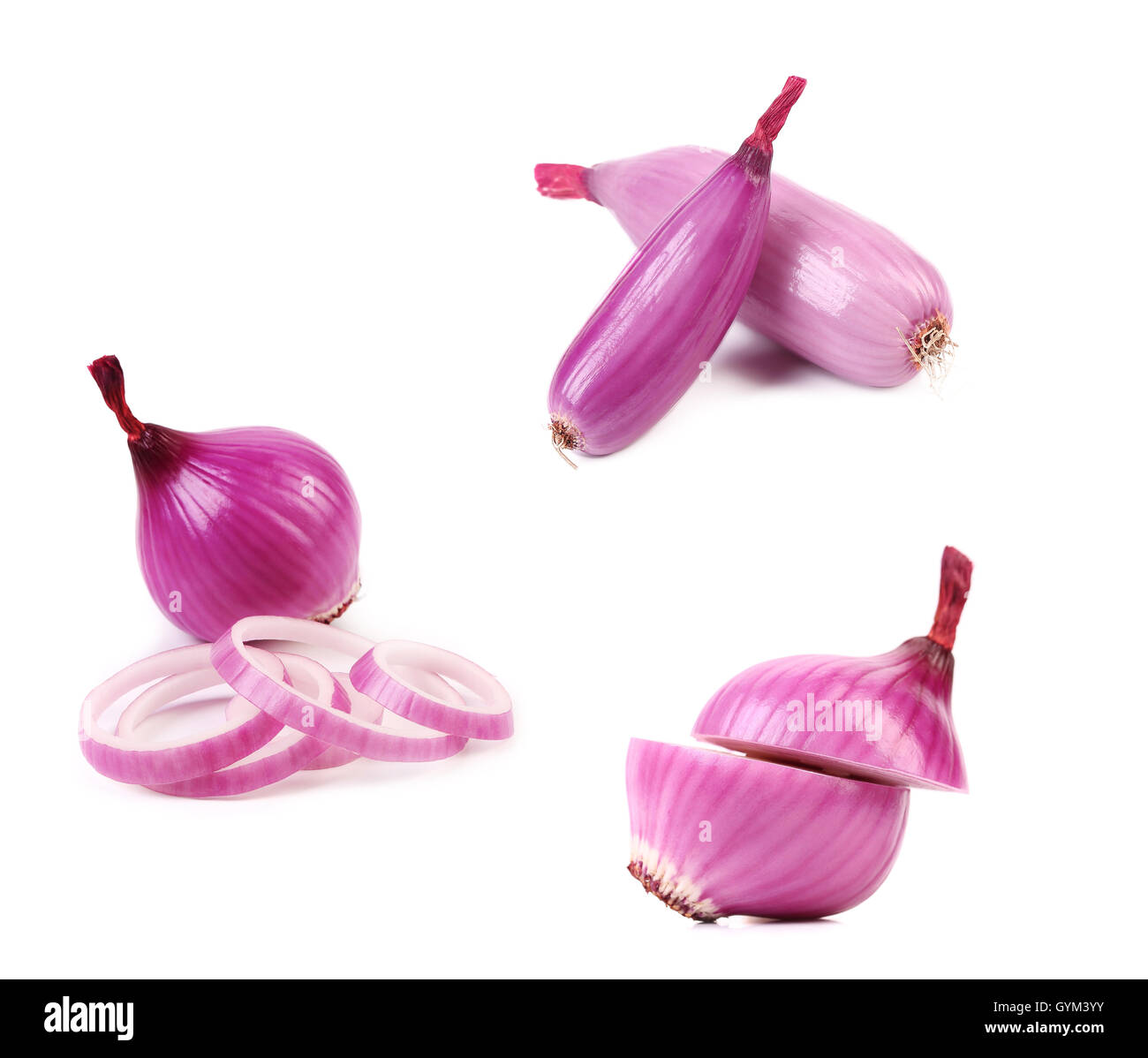 Organic red onions and slice Stock Photo - Alamy
