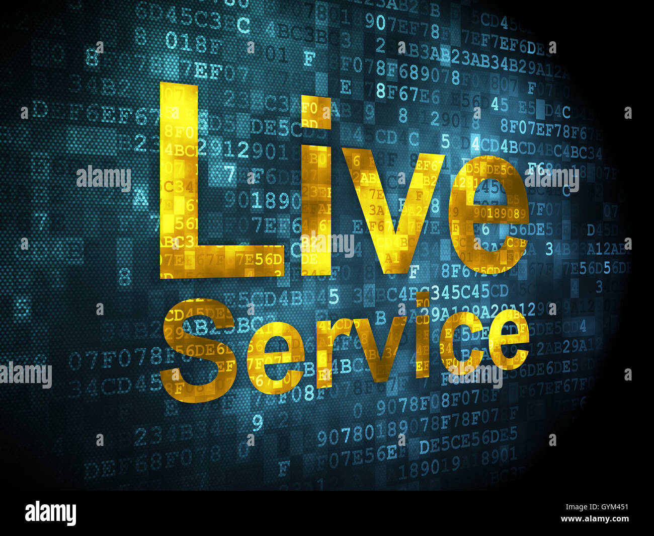 Finance concept: Live Service on digital background Stock Photo - Alamy