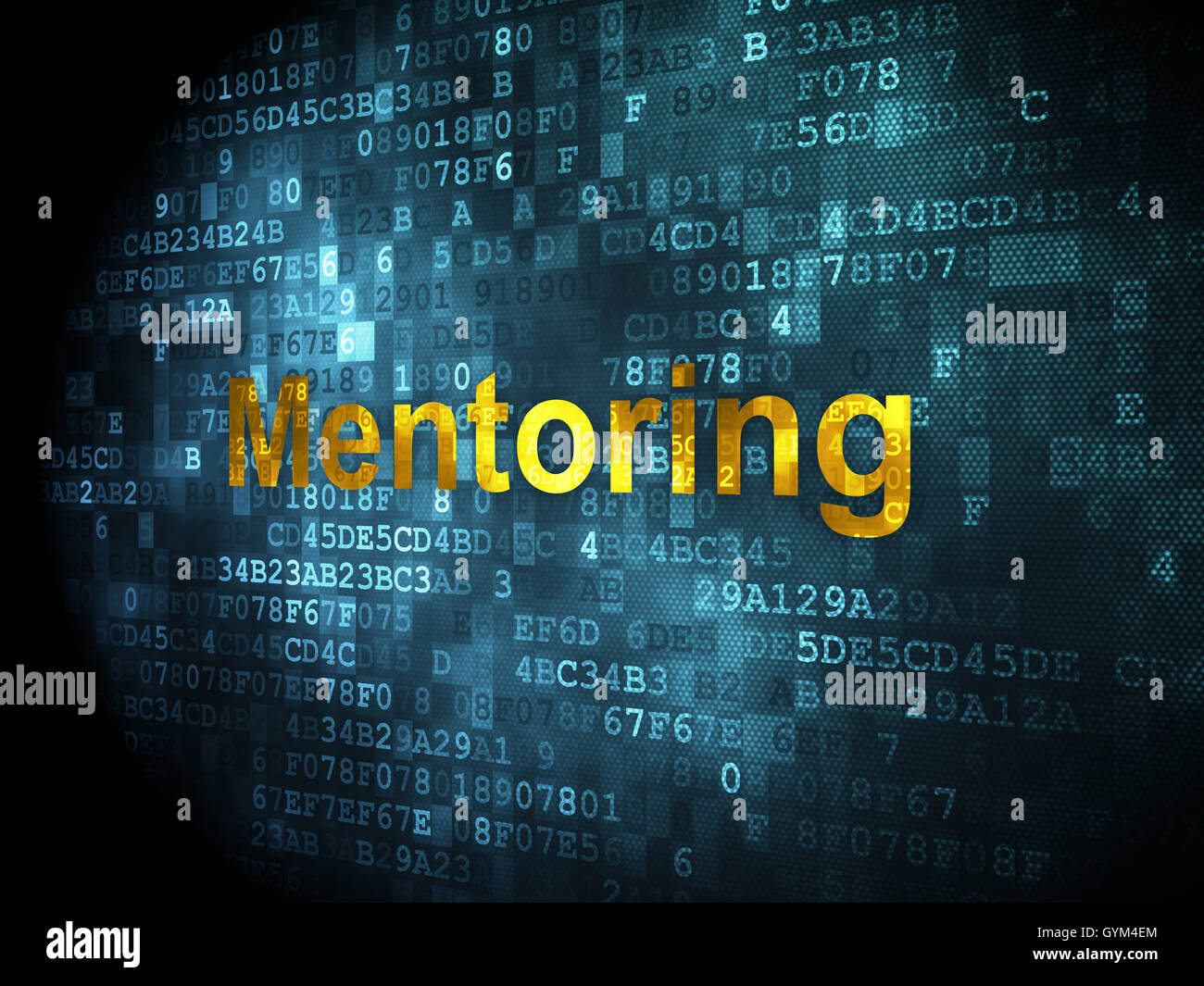 Education concept: Mentoring on digital background Stock Photo - Alamy