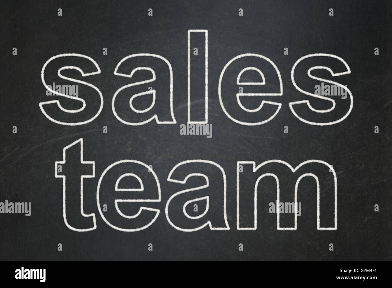 Advertising concept: Sales Team on chalkboard background Stock Photo ...