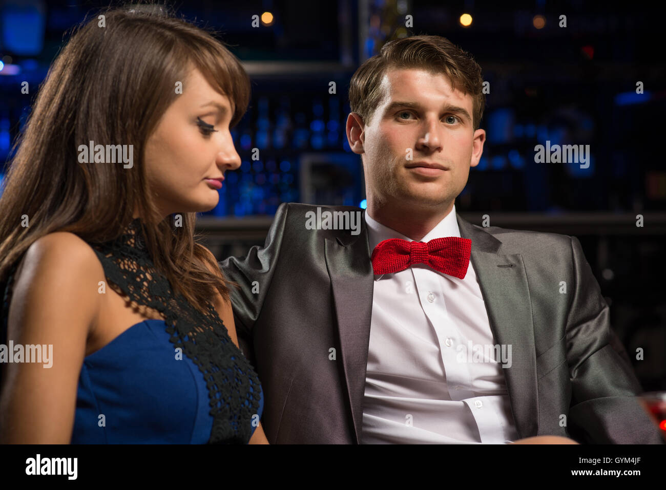 portrait of a man in a nightclub Stock Photo - Alamy
