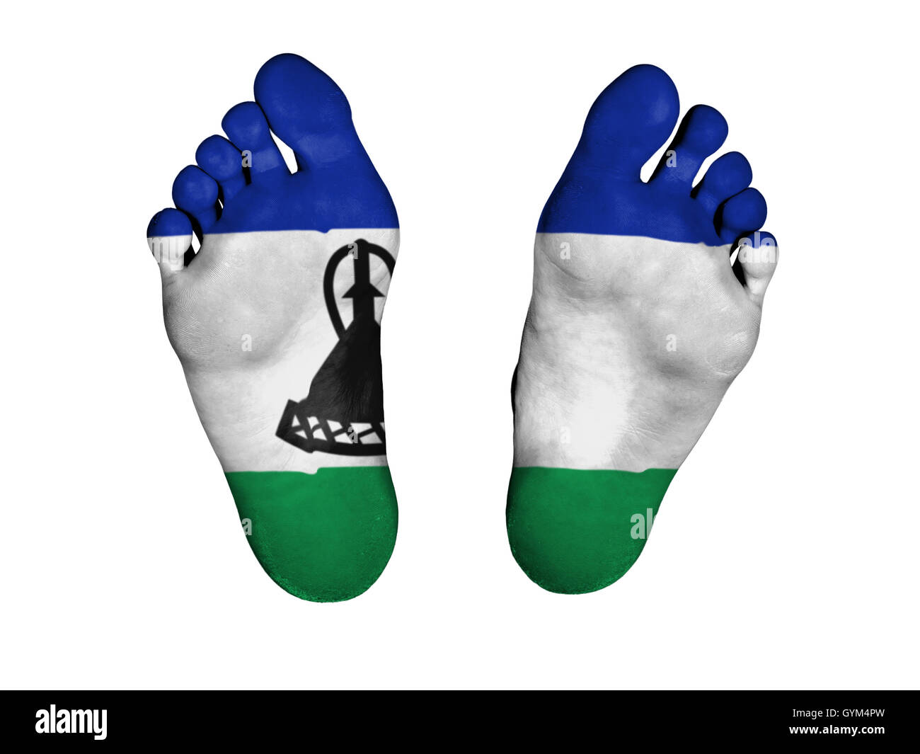 Feet with flag Stock Photo - Alamy
