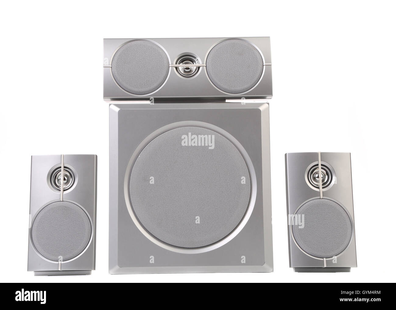 Set of gray sound speakers Stock Photo - Alamy