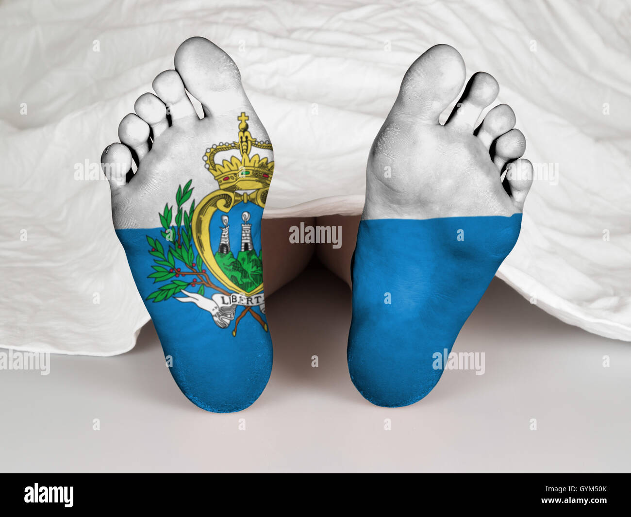 Feet with flag Stock Photo - Alamy