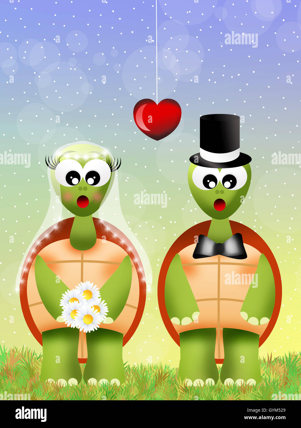 Wedding of turtles Stock Photo - Alamy