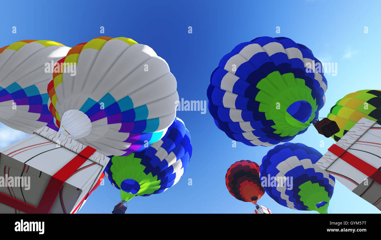 colorful Gift box in the sky Stock Photo - Alamy