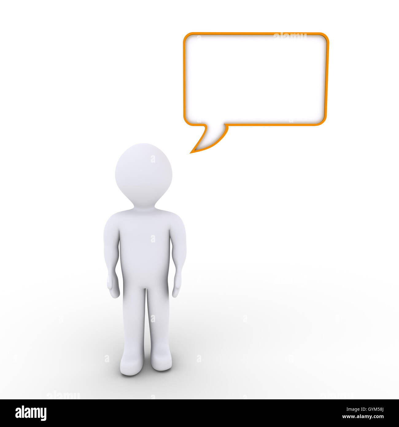 A person and a speech bubble Stock Photo - Alamy