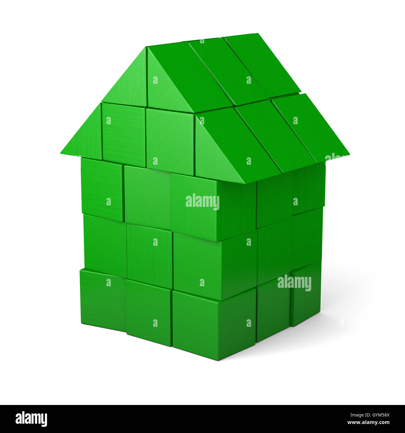 Green house made of cubes Stock Photo - Alamy