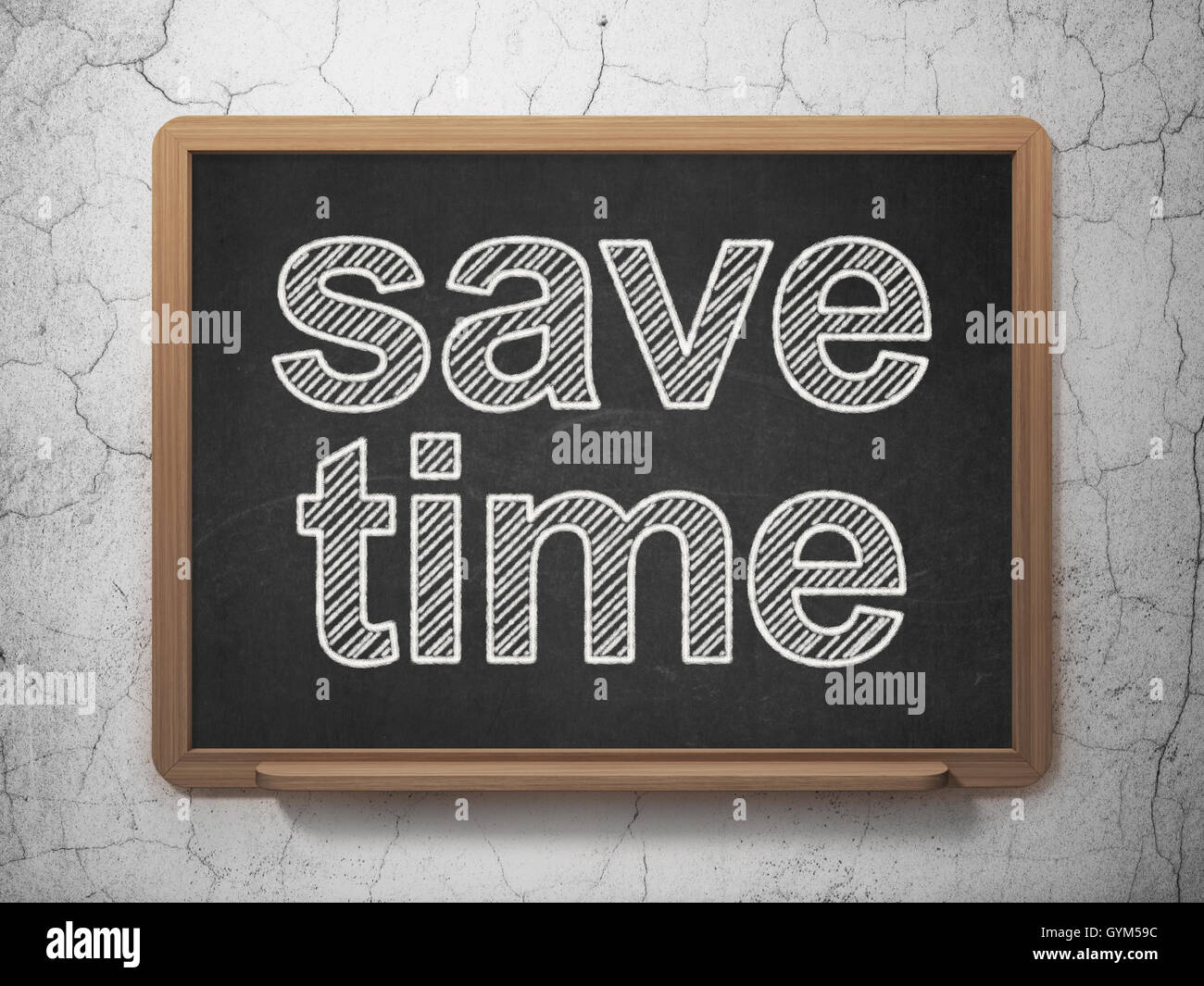 Timeline concept: Save Time on chalkboard background Stock Photo - Alamy