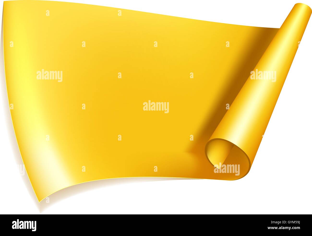 Big gold ribbon Stock Vector Image & Art - Alamy