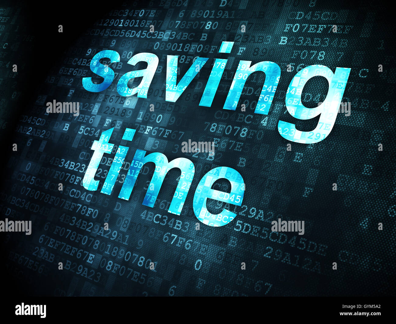 Time concept: Saving Time on digital background Stock Photo - Alamy