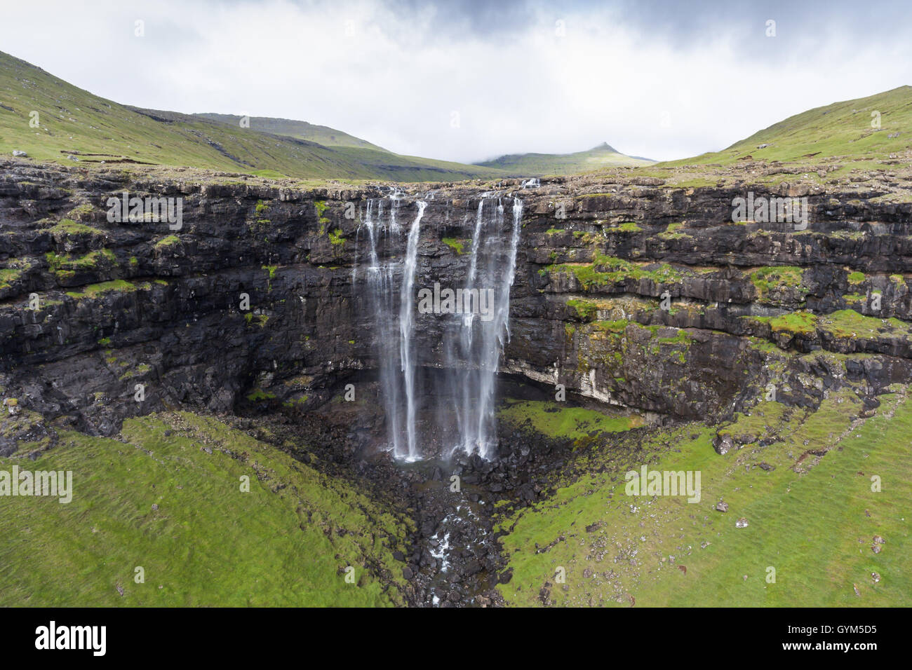 Fossá waterfall, Island of Streymoy. Faroe Islands Stock Photo - Alamy