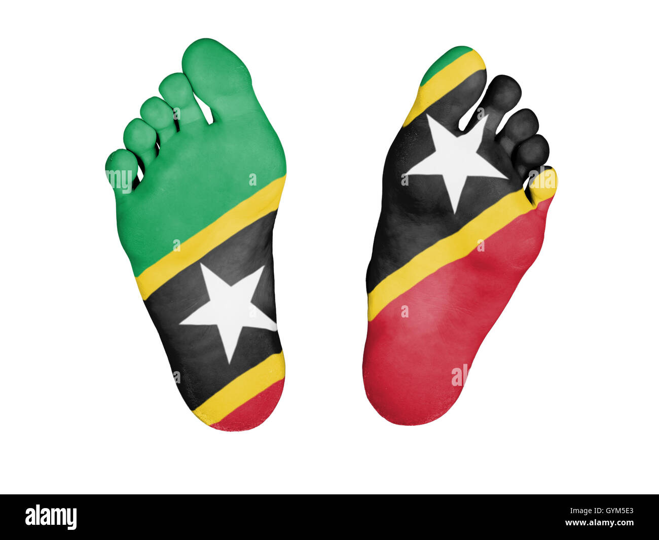 Feet with flag Stock Photo - Alamy