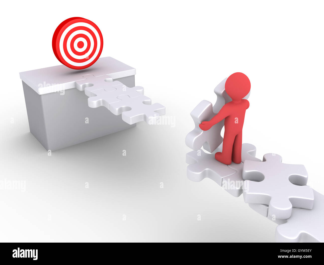Person wants to reach target Stock Photo - Alamy