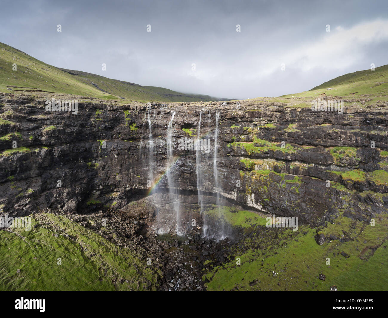 Fossá waterfall, Island of Streymoy. Faroe Islands Stock Photo - Alamy