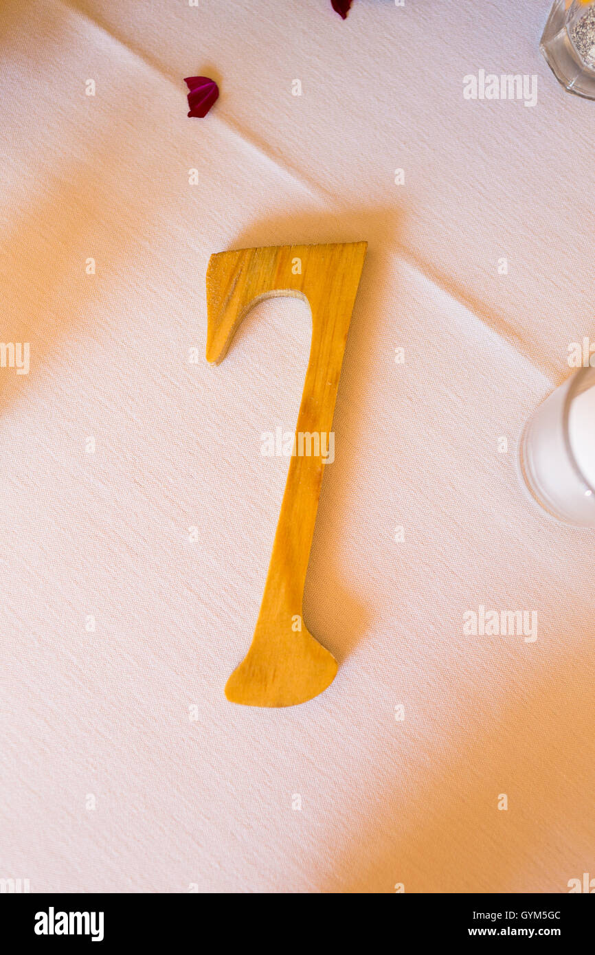 Number 7 Wedding Decor Stock Photo - Alamy