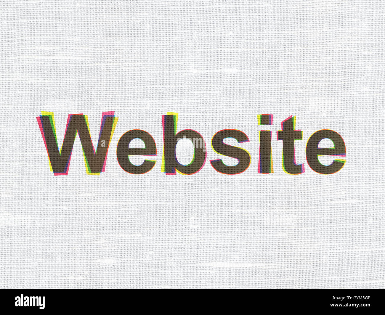 Web development concept: Website on fabric texture background Stock ...