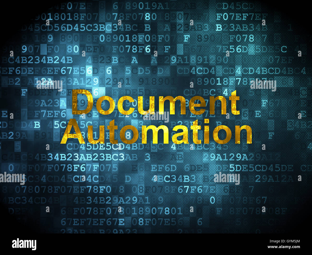 Finance concept: Document Automation on digital background Stock Photo ...