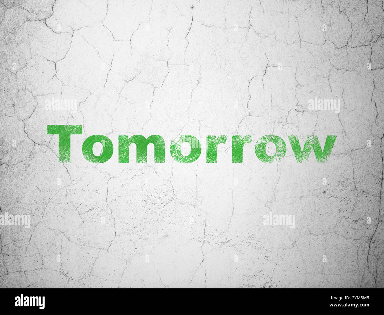 Timeline concept: Tomorrow on wall background Stock Photo - Alamy