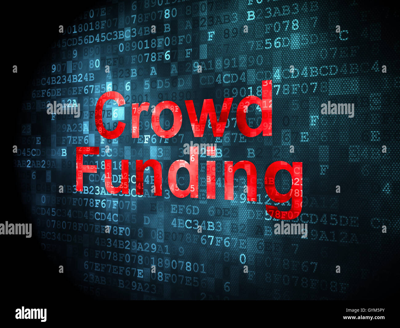 Finance concept: Crowd Funding on digital background Stock Photo - Alamy