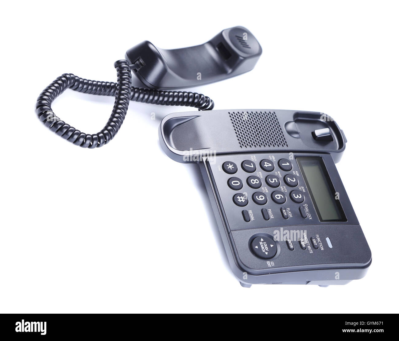 Black Office Phone Stock Photo - Alamy