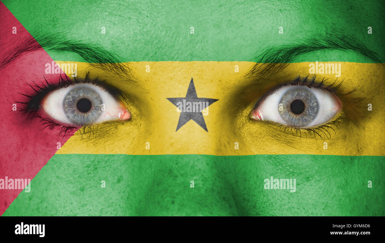 Close up of eyes with flag Stock Photo - Alamy