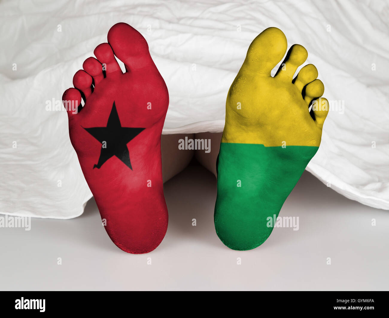 Feet with flag Stock Photo - Alamy
