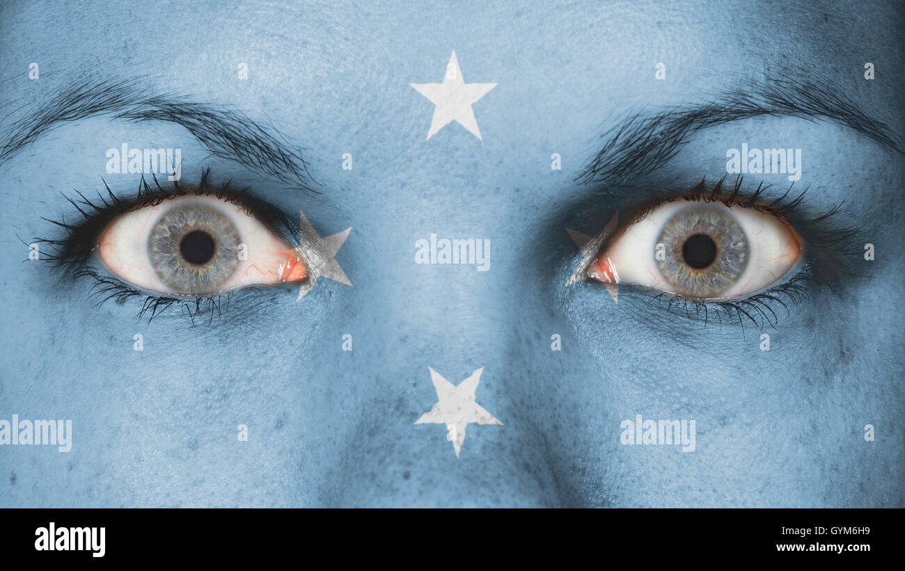 Close up of eyes with flag Stock Photo - Alamy