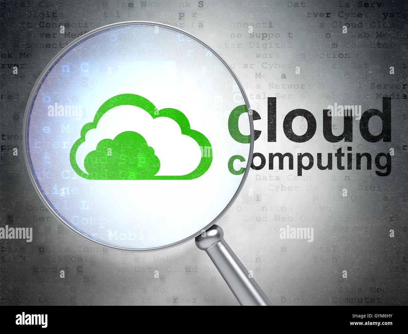 Cloud technology concept: Cloud and Cloud Computing with optical glass ...
