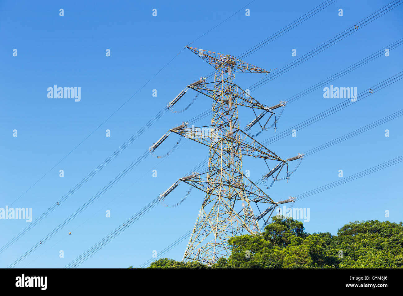Power distribution tower Stock Photo - Alamy