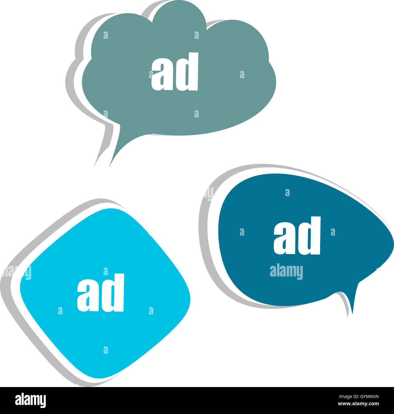 ad. Set of stickers, labels, tags. Business banners Stock Photo - Alamy