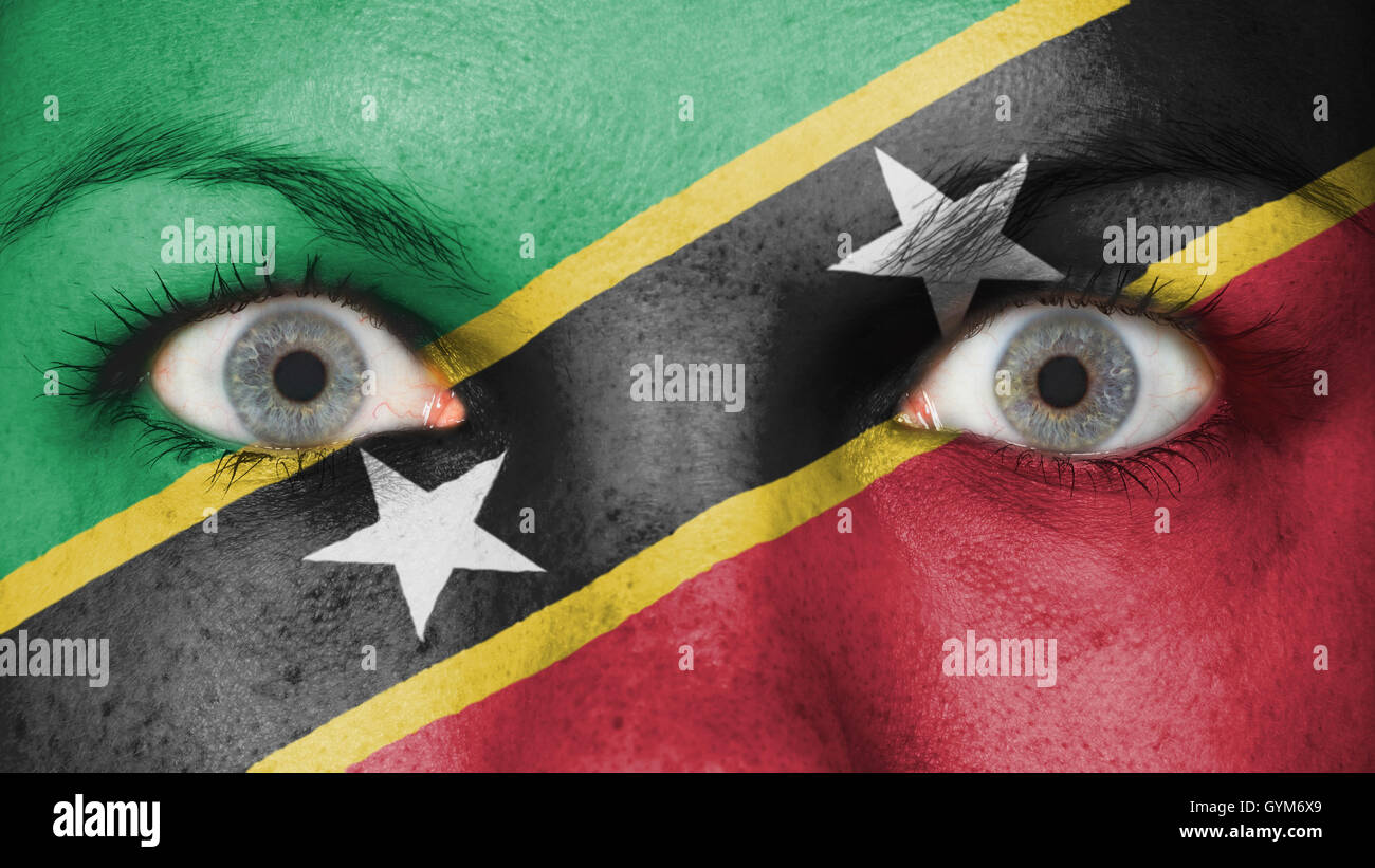 Close up of eyes with flag Stock Photo - Alamy