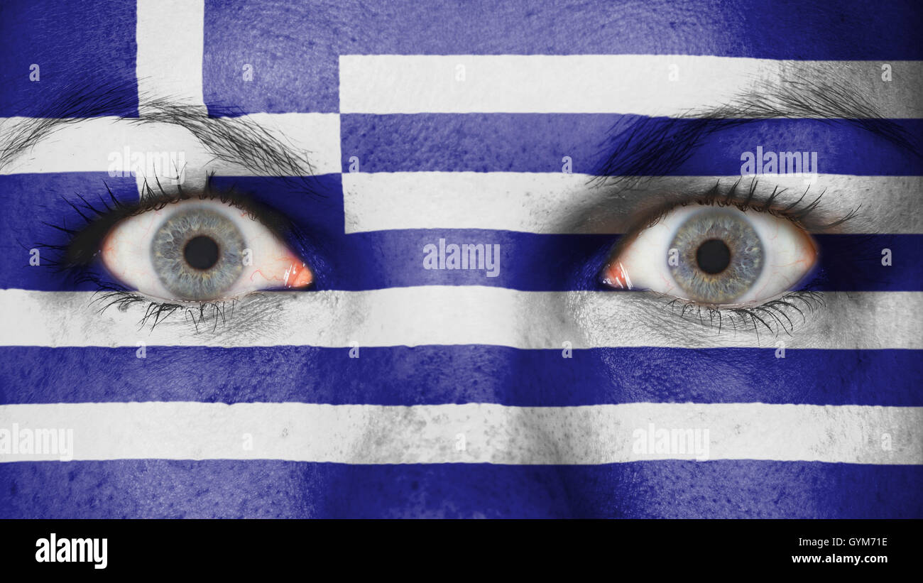 Close up of eyes with flag Stock Photo - Alamy