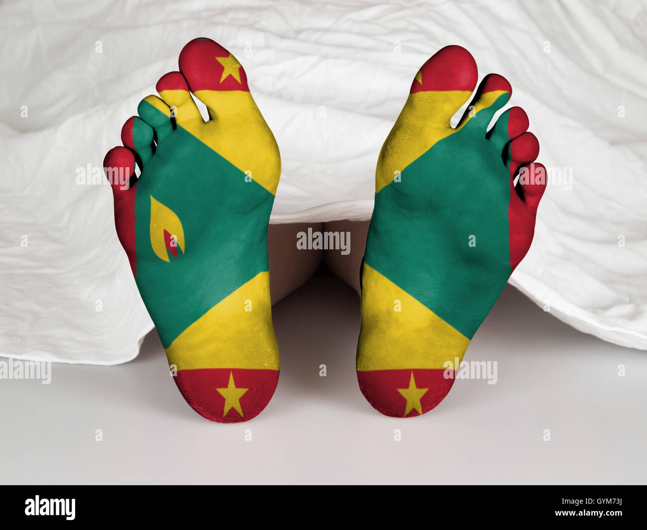 Feet with flag Stock Photo - Alamy